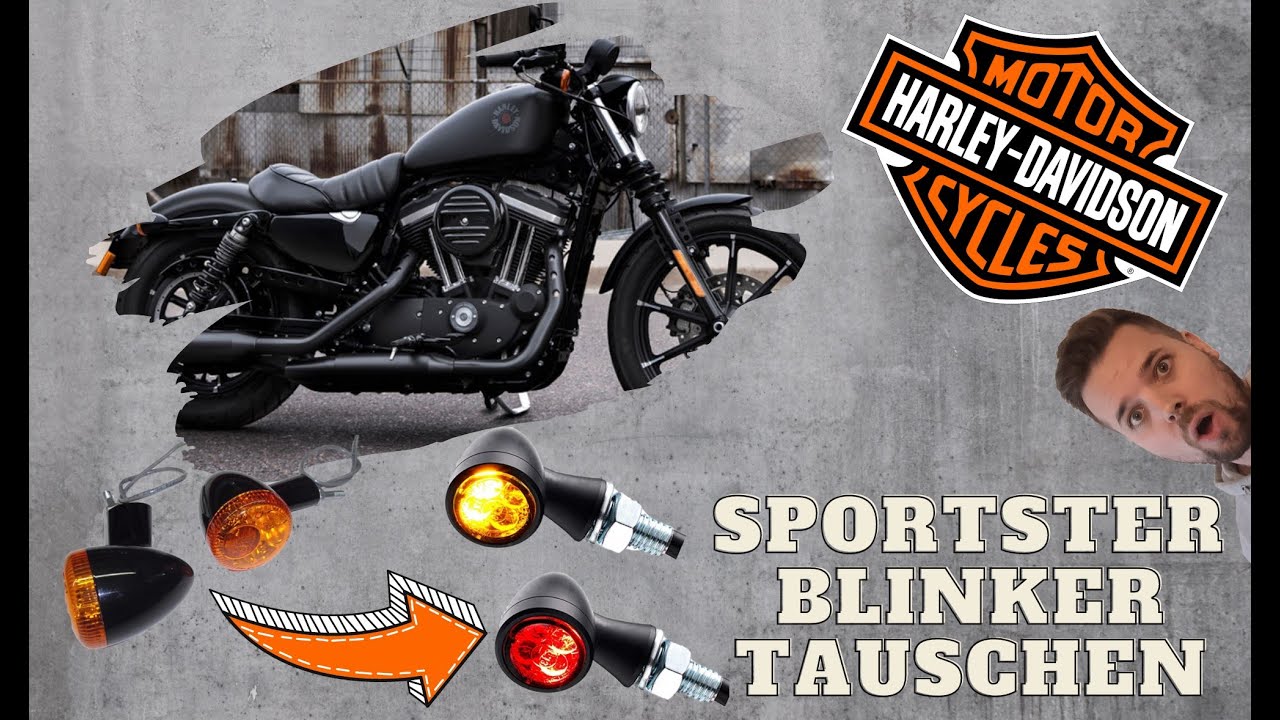 Harley Davidson Sportster Blinker hinten tauschen, Miniblinker LED, 48 ...