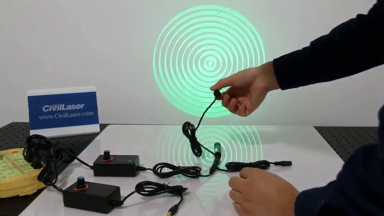 10-Ring Concentric Circle Laser Light Source Focus Adjustable - YouTube