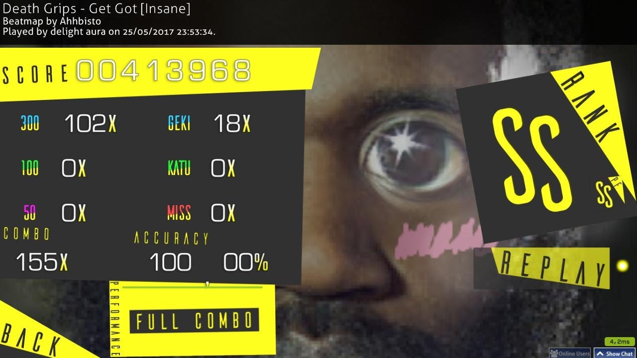 Osu! // Death Grips - Get Got [Insane] 4,86* SS - YouTube