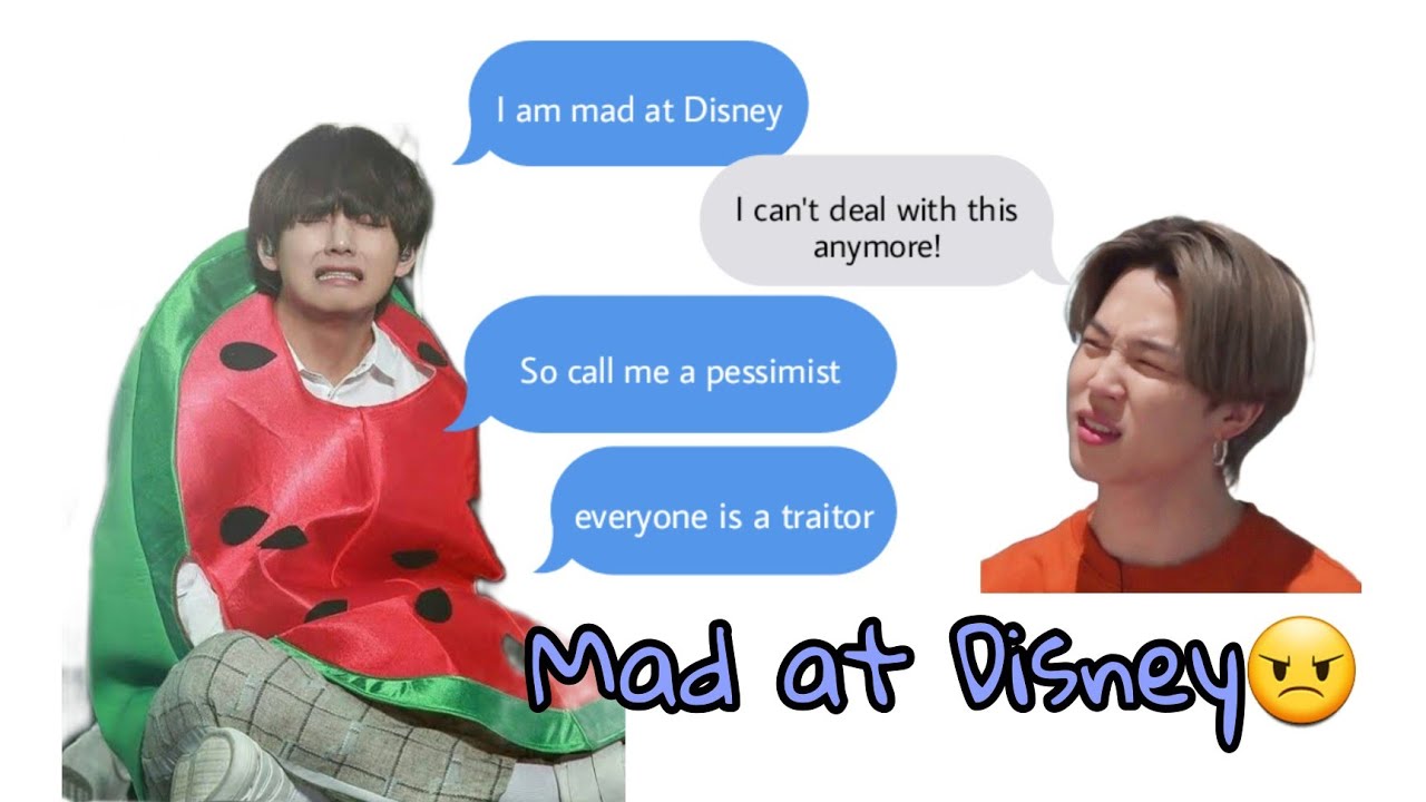 BTS Texts~ Why is Taehyung "Mad😠 at Disney?" 🤔 - YouTube