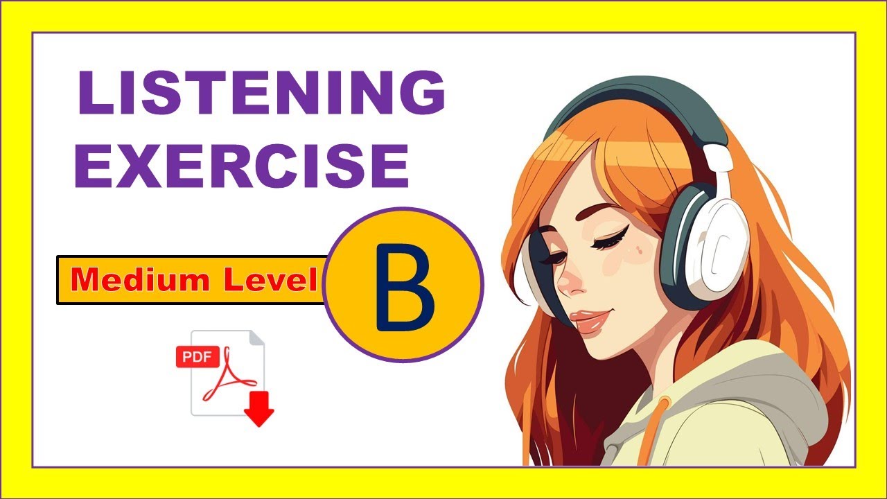Listening Test - Level B (Medium) + PDF -multiple choice questions ...