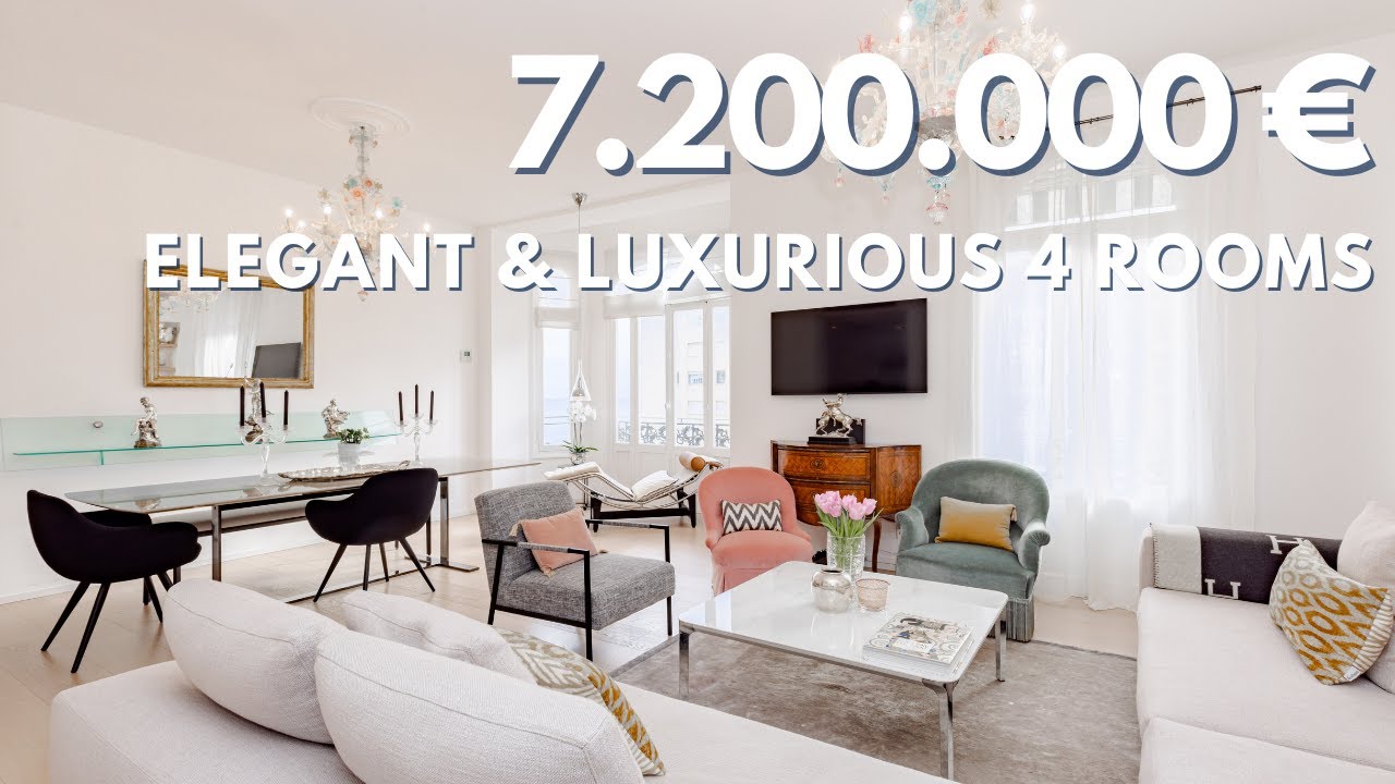 TOUR inside an ELEGANT & LUXURIOUS 4 rooms in MONACO - YouTube