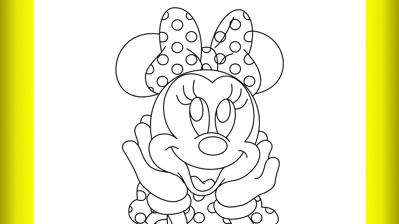 How To Draw Minnie Mouse Step By Step / Drawing Creation / - YouTube