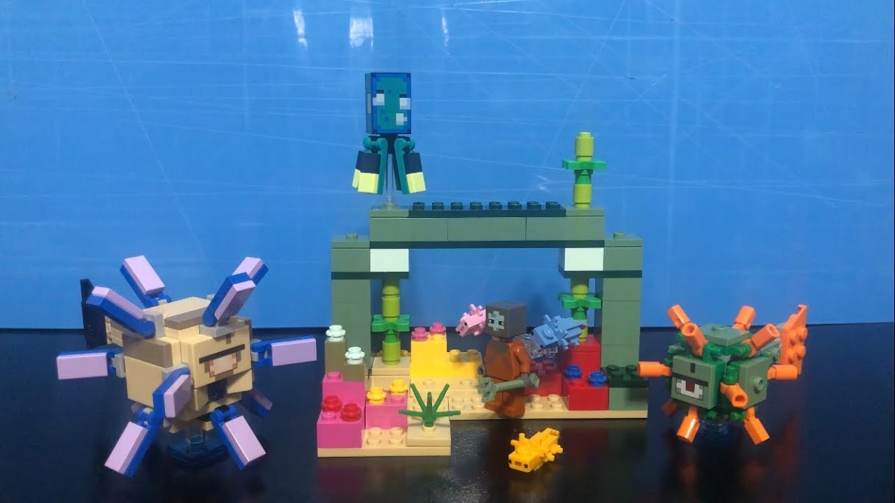 Lego Minecraft 21180 The Guardian Battle Unboxing/Review - YouTube