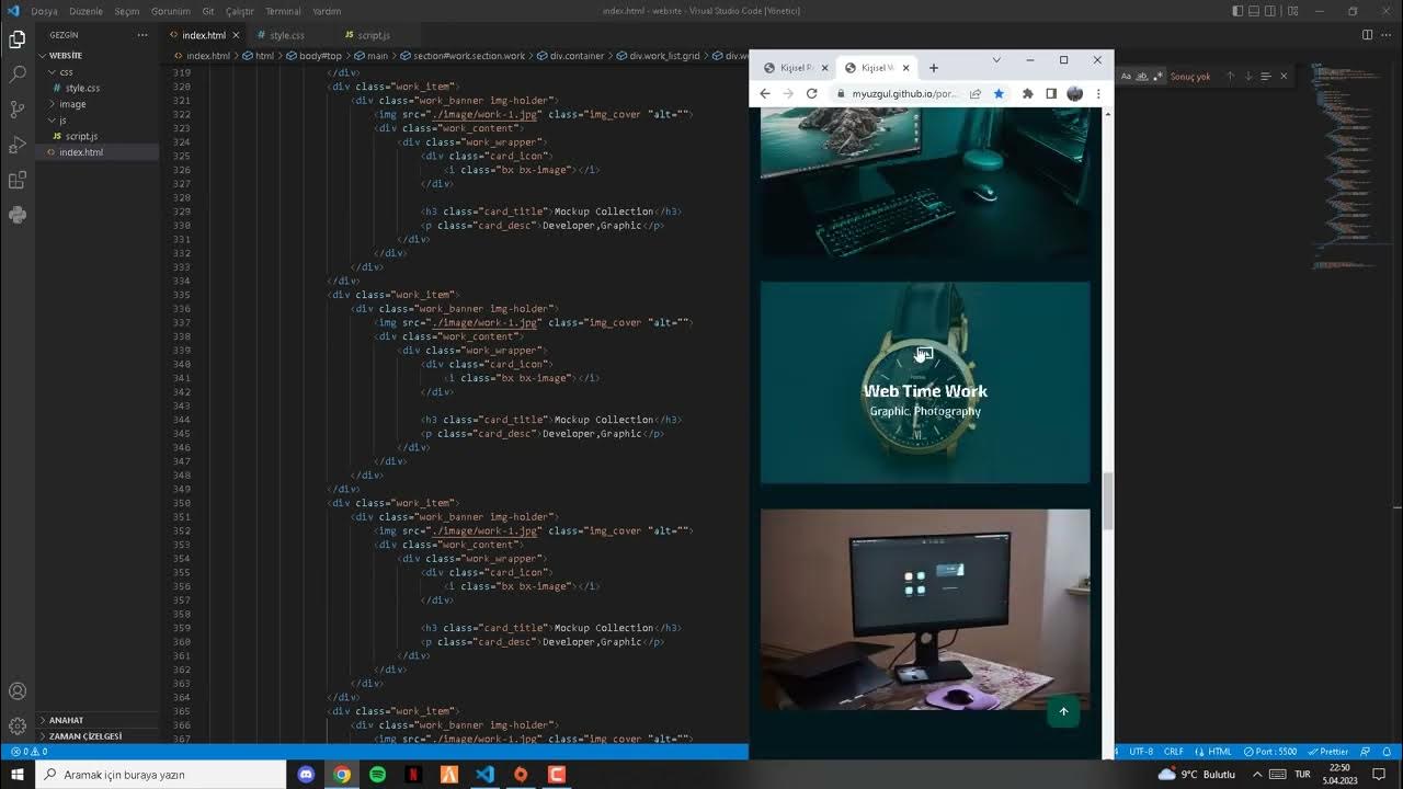 Html Ve Css Kullanarak Responsive Kişisel Portfolio Web Sitesi Yapımı