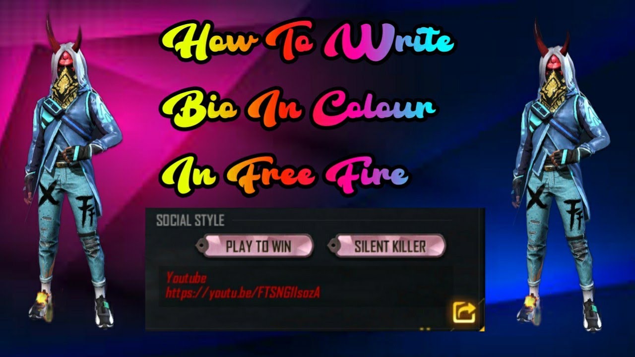 How To Write Bio In Colours In Free Fire - YouTube