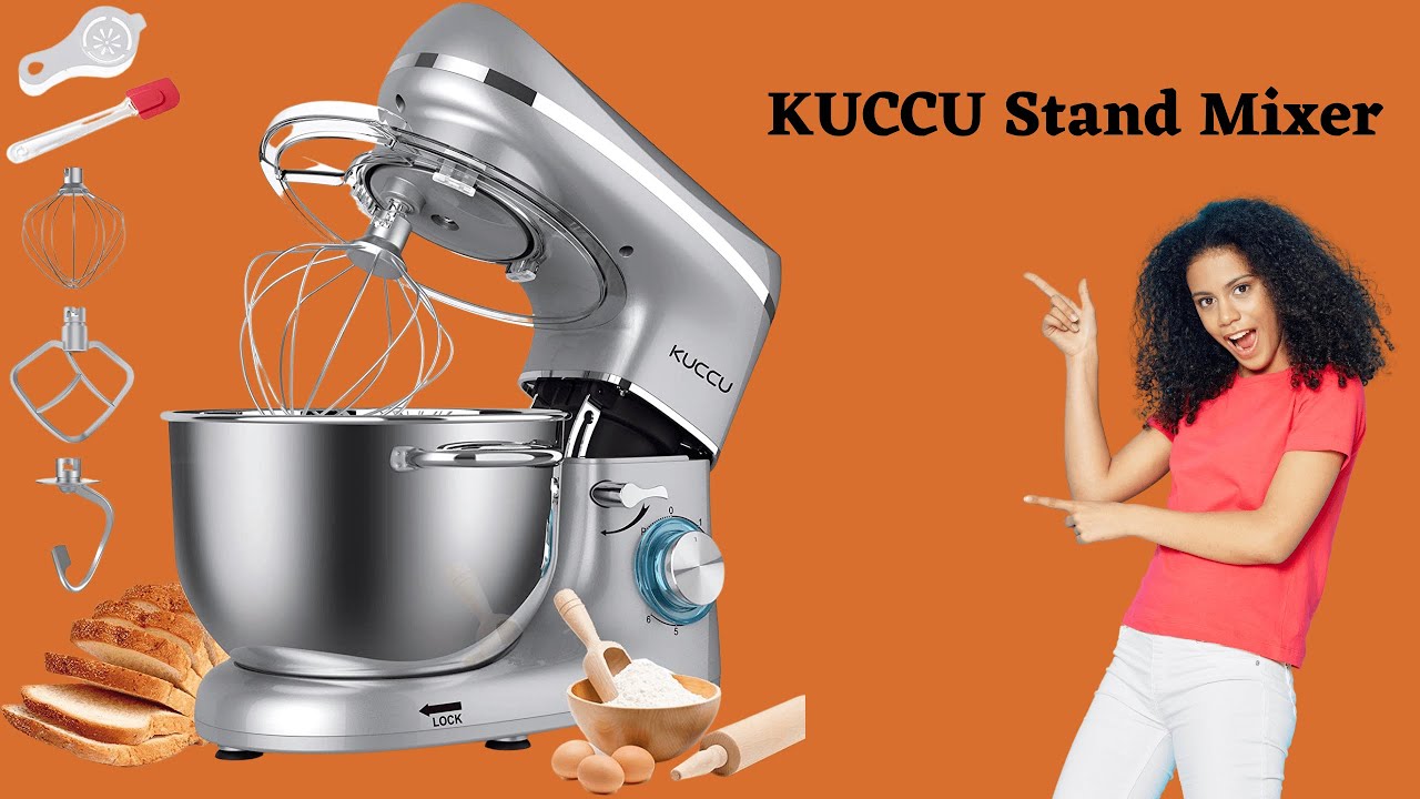KUCCU Stand Mixer, 6.5 Qt 660W, 6-Speed Tilt-Head Food Dough Mixer ...