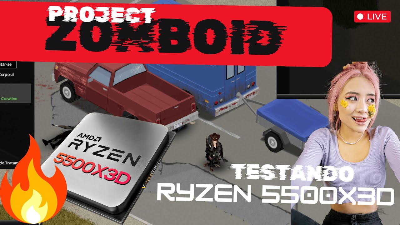 PROJECT ZOMBOID: O Ryzen 5 5500X3D é o Rei do Custo-Benefício? 👑 FPS e ...
