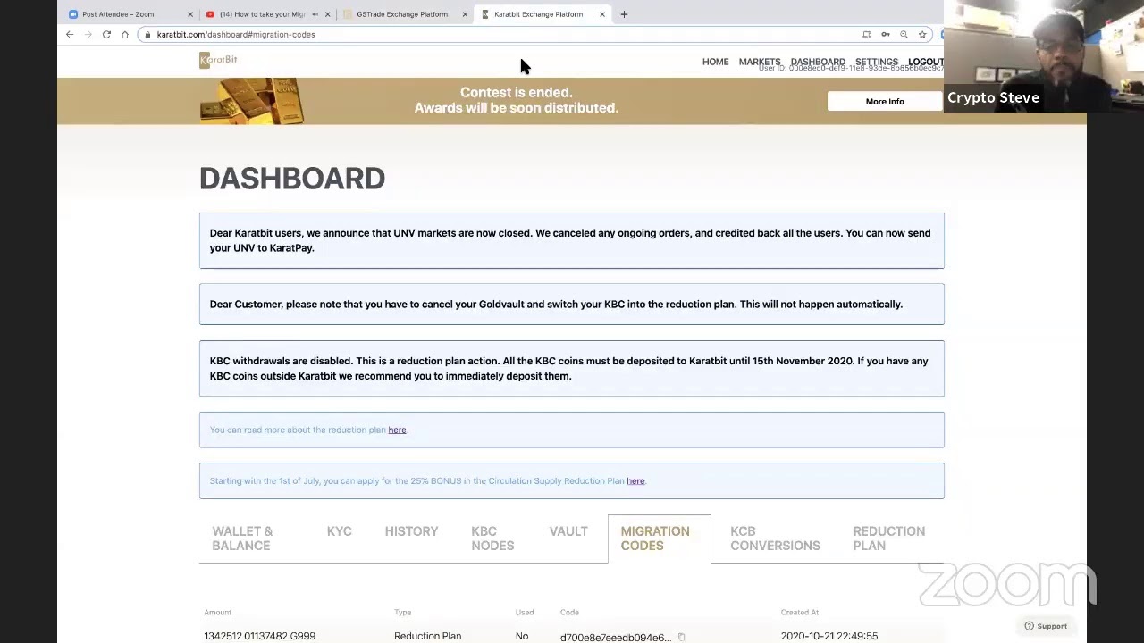 How to take your Migration code to GS Trade Exchange for G999 Coin ...