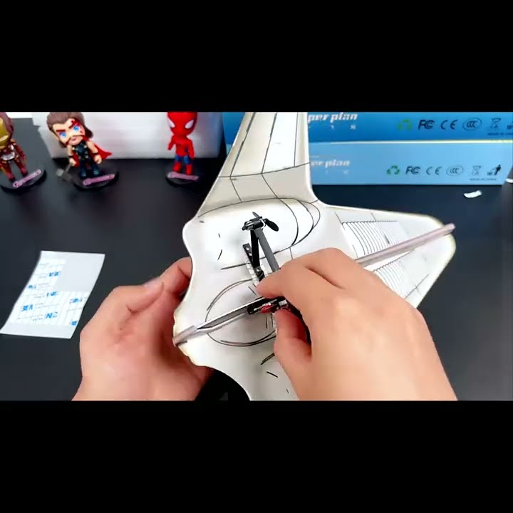 Children's remote control paper airplane DIY assembled origami drone ...