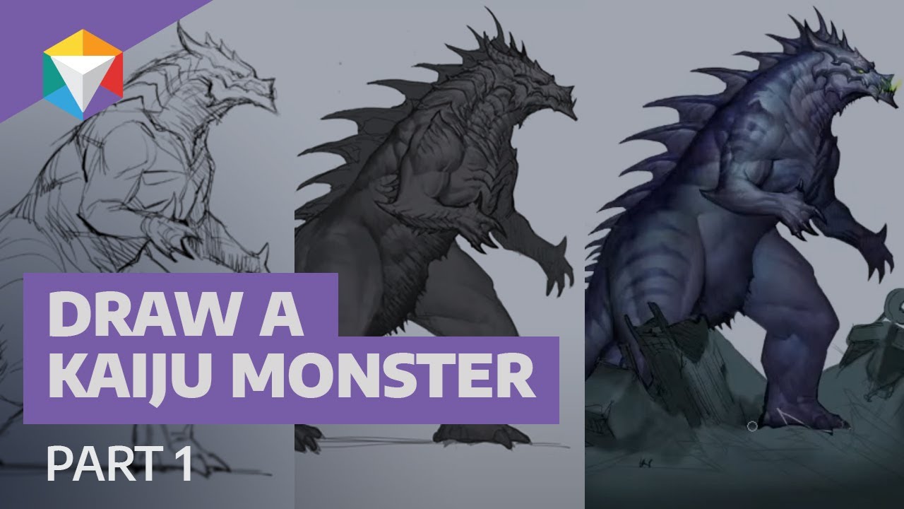 Learn to Draw a Kaiju Monster - Part 1 - YouTube