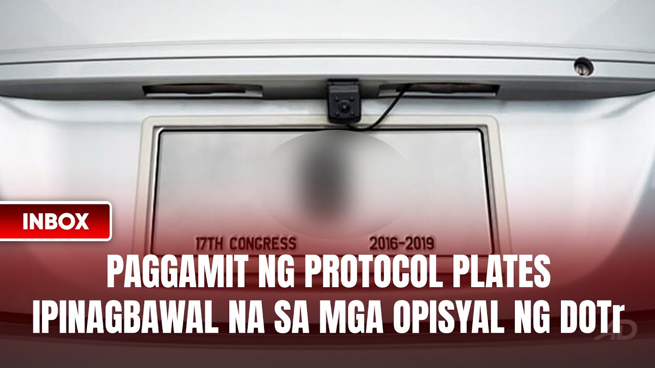 Paggamit ng protocol plates ipinagbawal na sa mga opisyal ng DOTr - YouTube