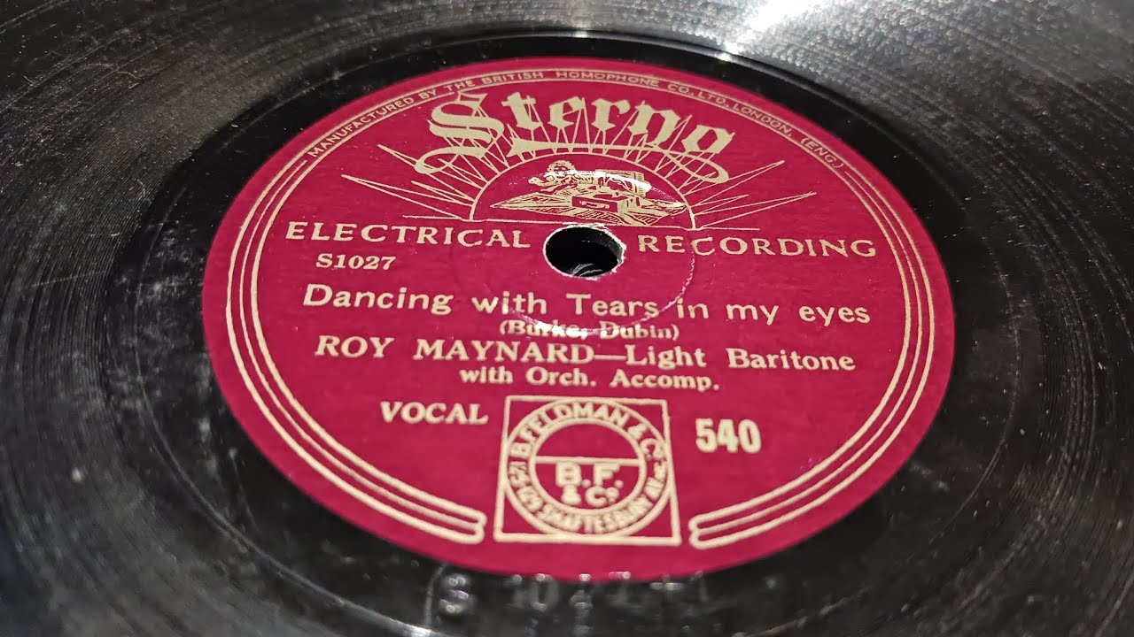 "Dancing With Tears In My Eyes" by Roy Maynard 1930 (English Light ...