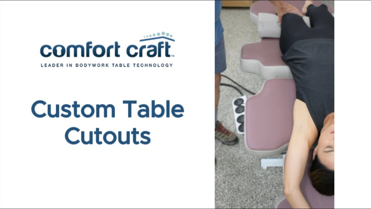 Comfort Craft Electric Bodywork Tables - Custom Cutouts - YouTube