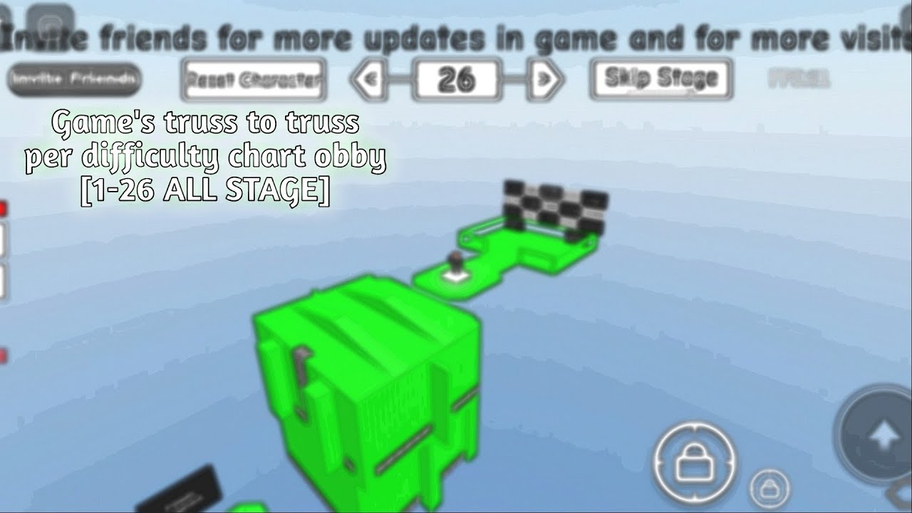 Game's truss to truss per difficulty chart obby all stage[WITH RTX ...