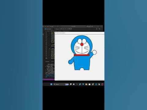 Creating doremon using Python/turtle #python #doremon #programming - YouTube