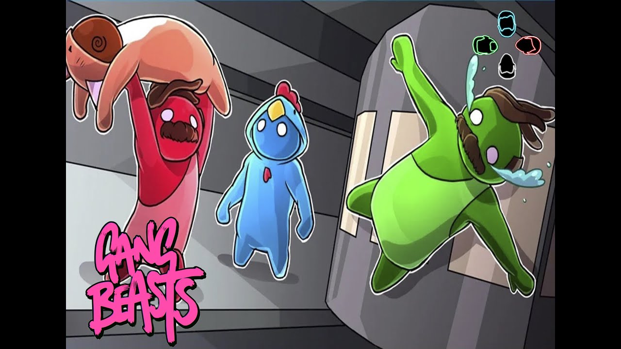 Fighting 2v2 in Gang Beasts!! - YouTube