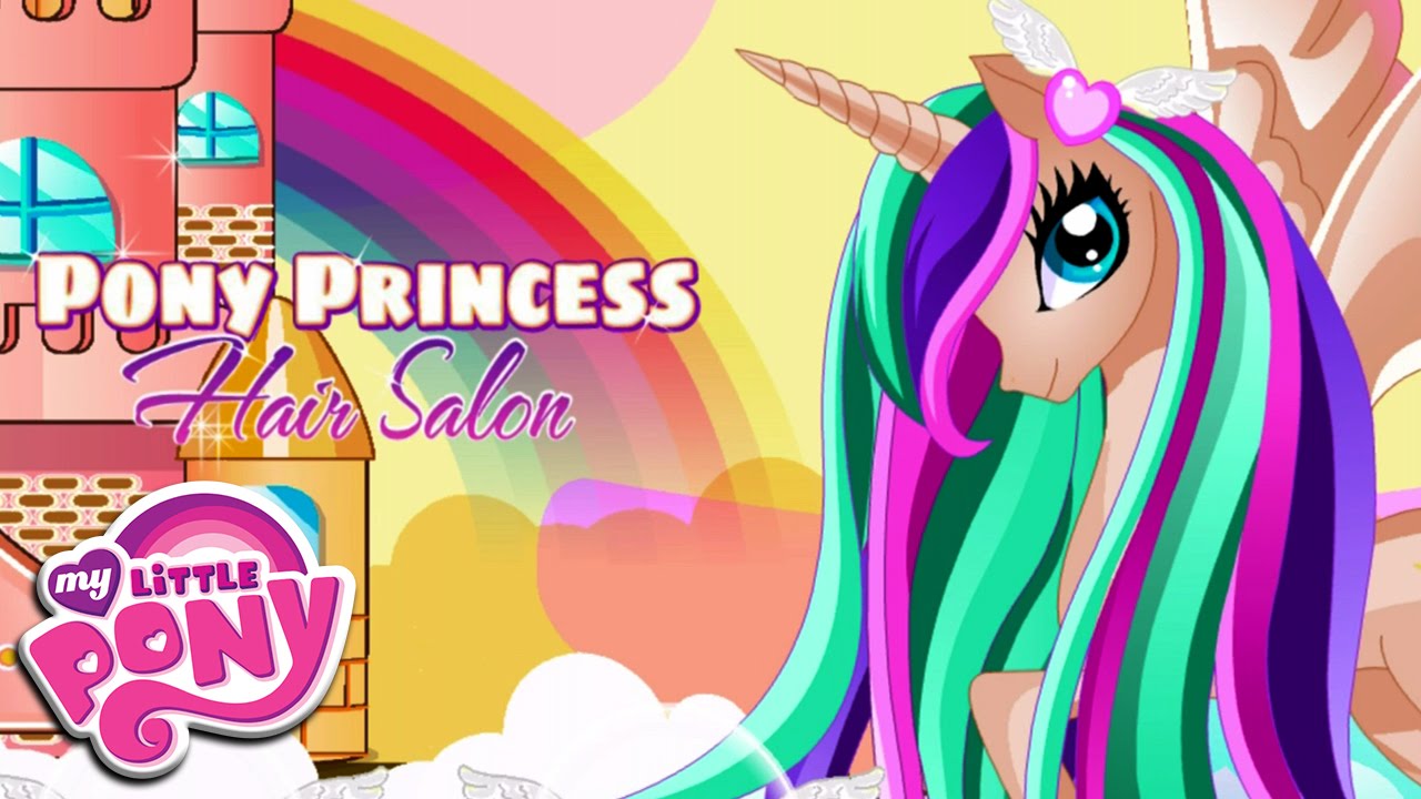 MLP Princess Celestia Hair Salon Makeover Video Game - YouTube