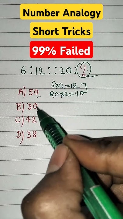 Number Analogy Reasoning Short Tricks | Number Analogy Tips and Tricks | #shorts #reasoning # ...