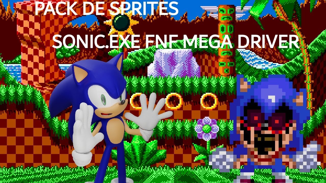 PACK DE SPRITES SONIC.ECE FNF MEGA DRIVER - YouTube
