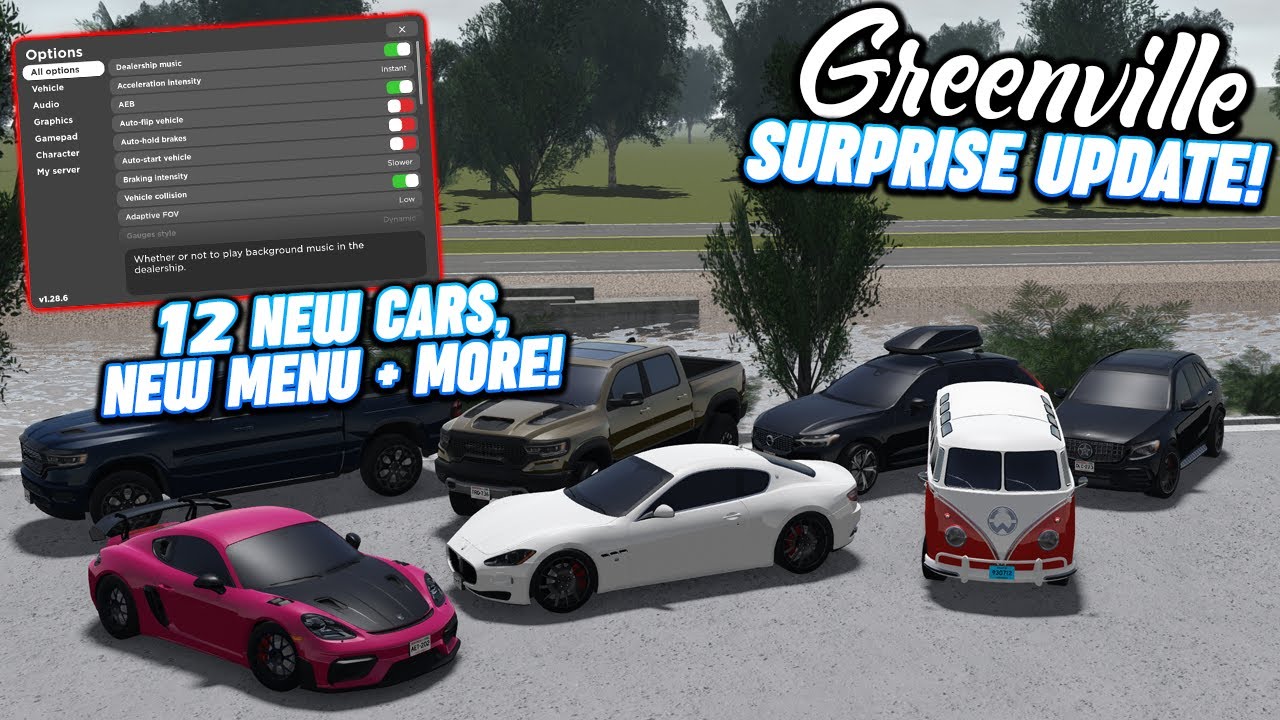 SURPRISE GREENVILLE UPDATE?! (12 NEW CARS, MENU & MORE!) || ROBLOX ...