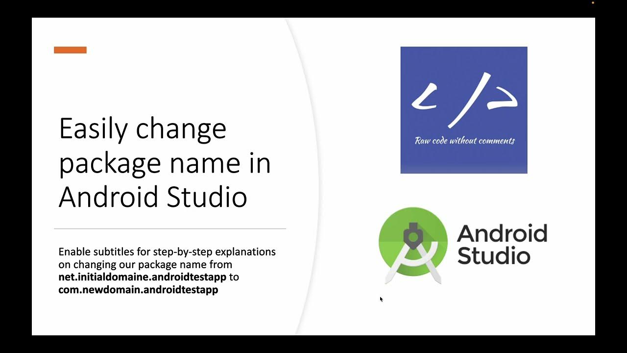 Pro Tip: Securely CHANGE PACKAGE NAME in Android Studio - YouTube
