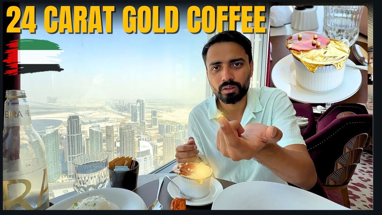 $200 Gold Coffee at Burj Khalifa (122 Floor) - YouTube