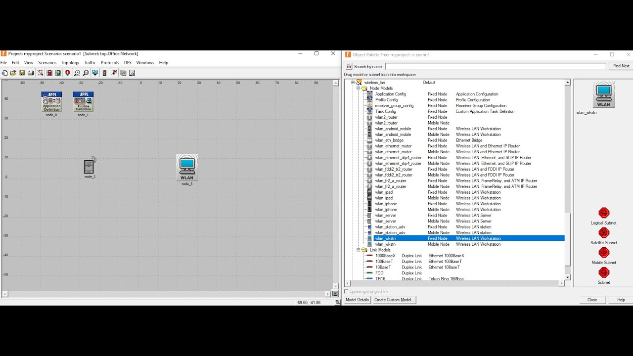 A simple WLAN using Opnet Modeler - YouTube