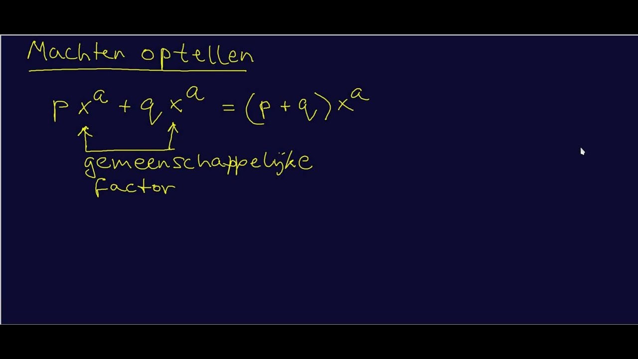 Machten Optellen - YouTube