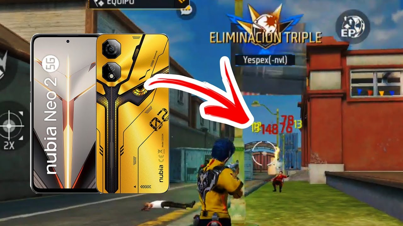 Probando Free Fire en el Nubia Neo 2 5G. Los GATILLOS - YouTube