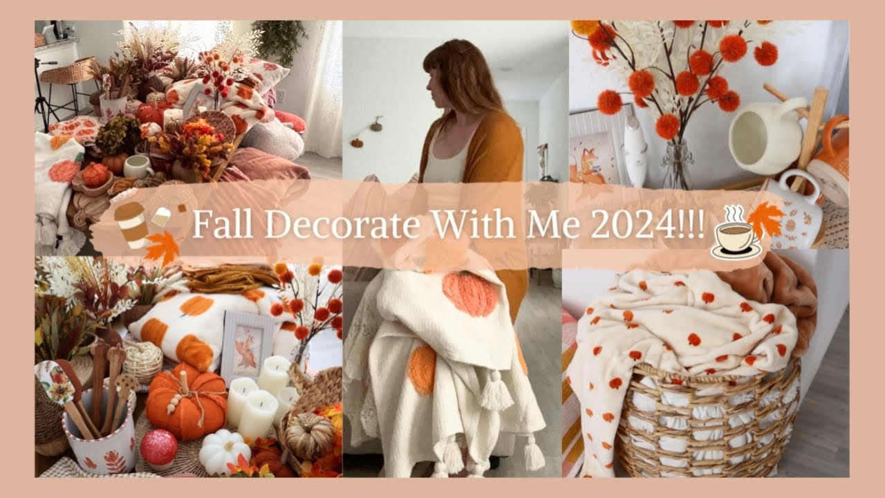 Fall Decorate With Me 2024 🍂 | Cozy Fall Decorations 🍄| Decorating ...