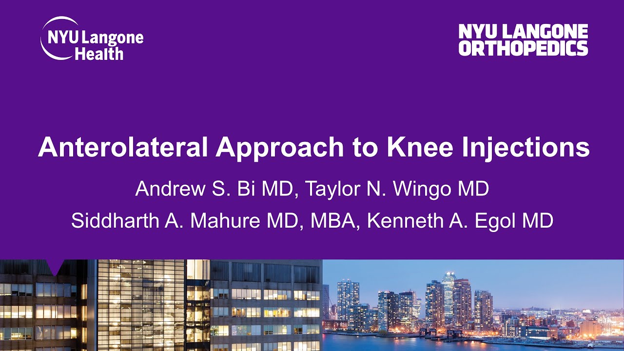Anterolateral Approach to Knee Injections - YouTube