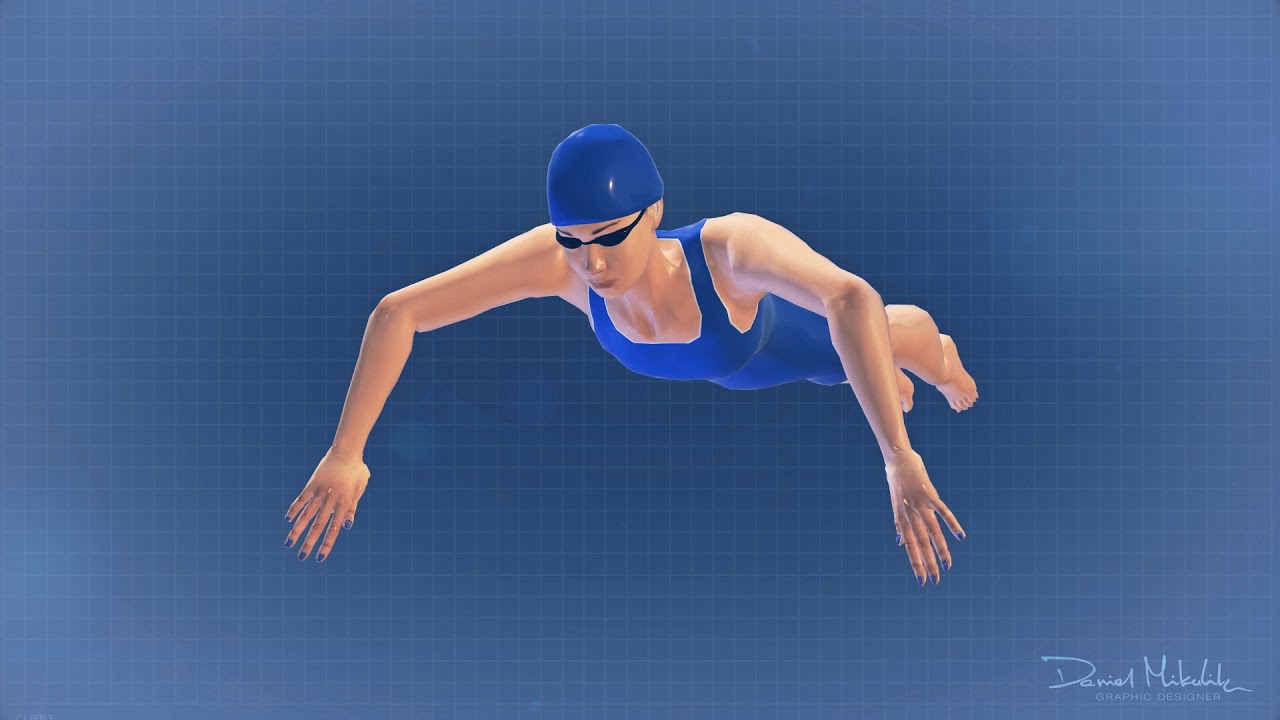 Female Swimming Frog Style - YouTube