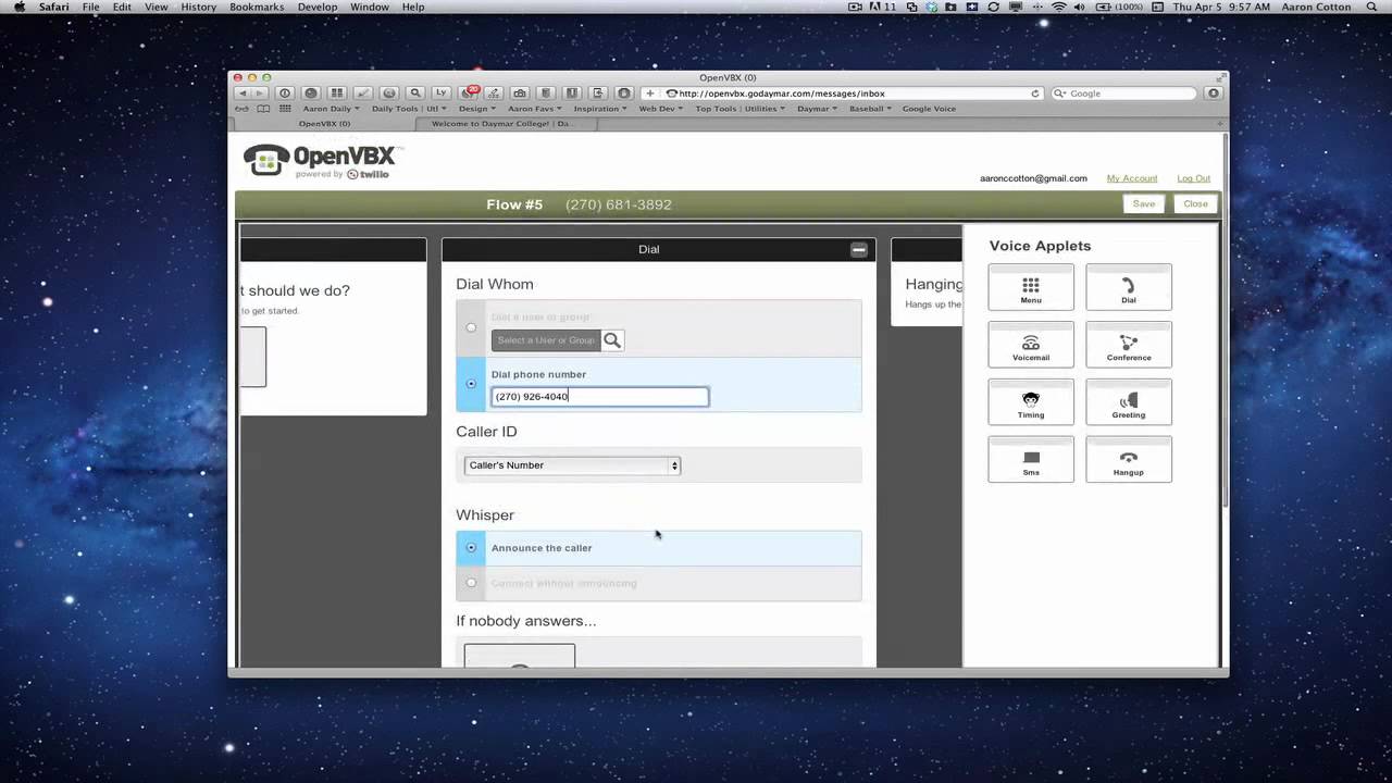 Openvbx-examplte.screenflow - YouTube