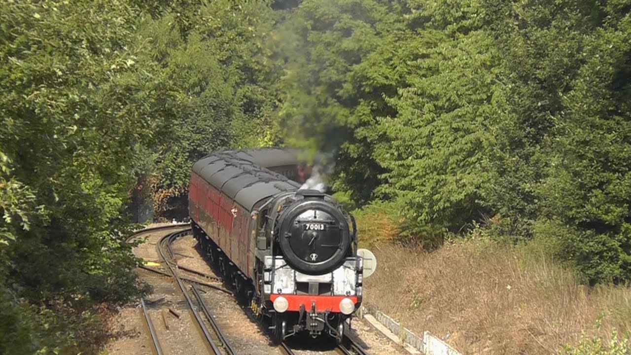 Steam Train:70013 Oliver Cromwell, The Dorset Coast Express, 21 Aug ...