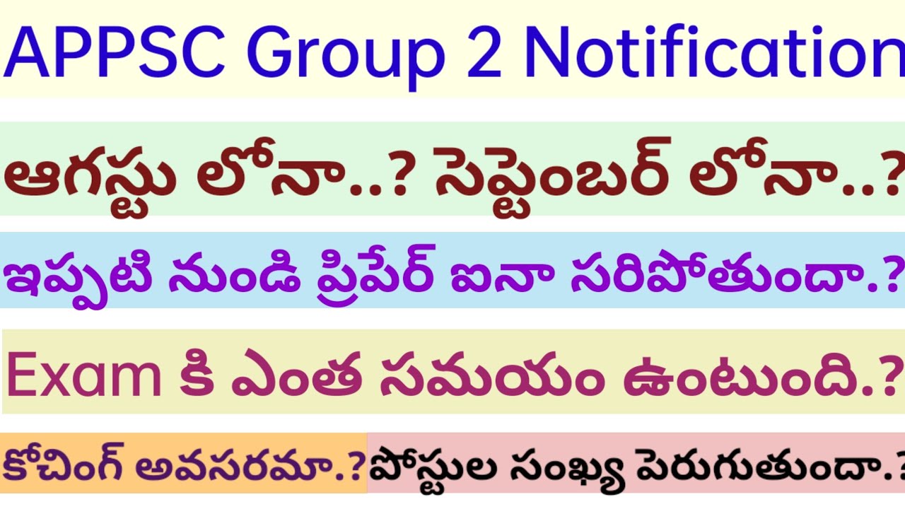 APPSC Group 2 Notification @TeluguBookWallet - YouTube