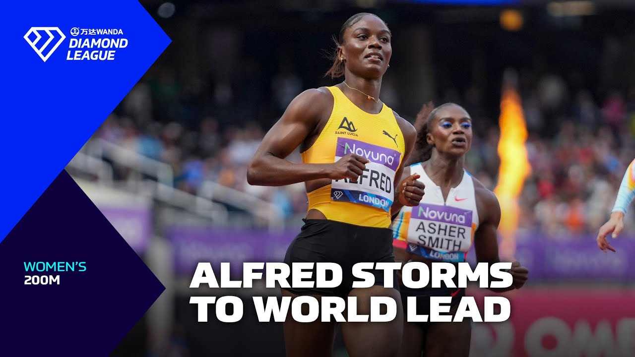 Julien Alfred CRUSHES 200m field in London - Wanda Diamond League 2025 ...
