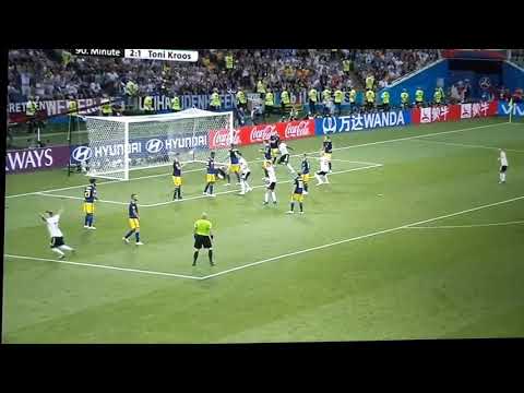 GERMANY SWEDEN TONI KROOS LAST MINUTE FREEKICK FIFA WORLD CUP 2018 WM2018