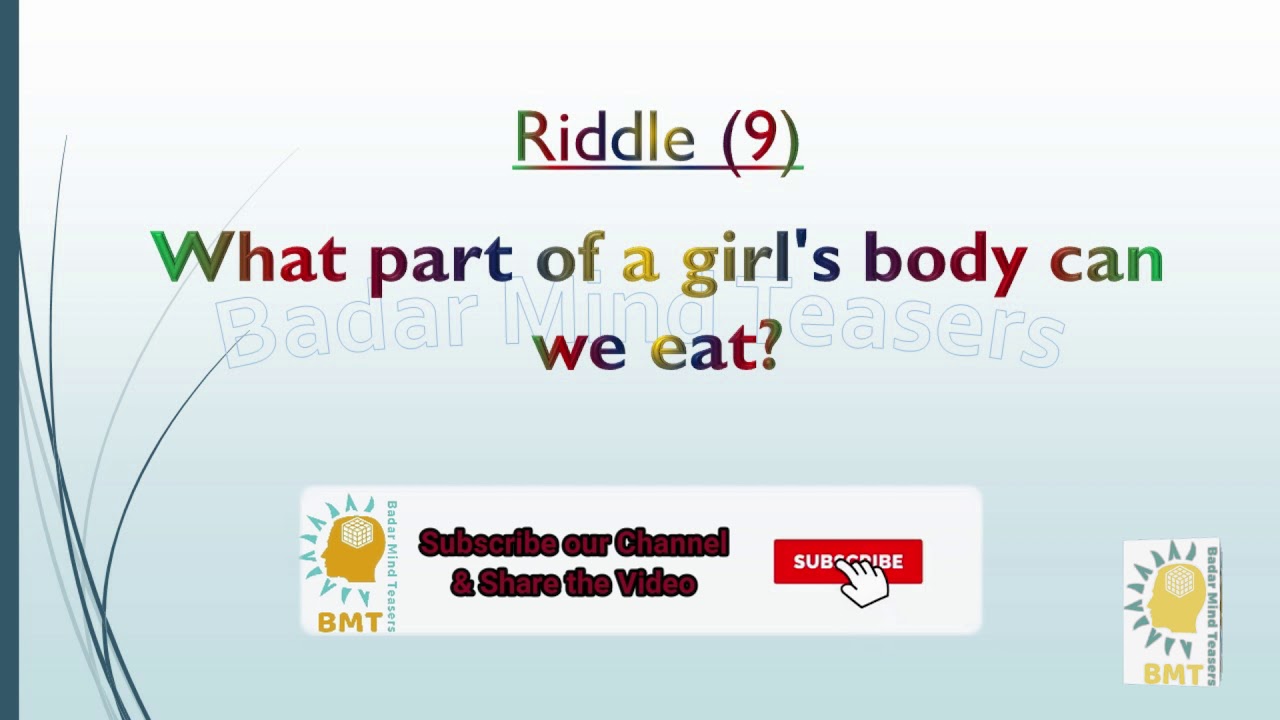 English Riddle Series Part 2 (Riddle 6 to 10) | English Riddles with ...