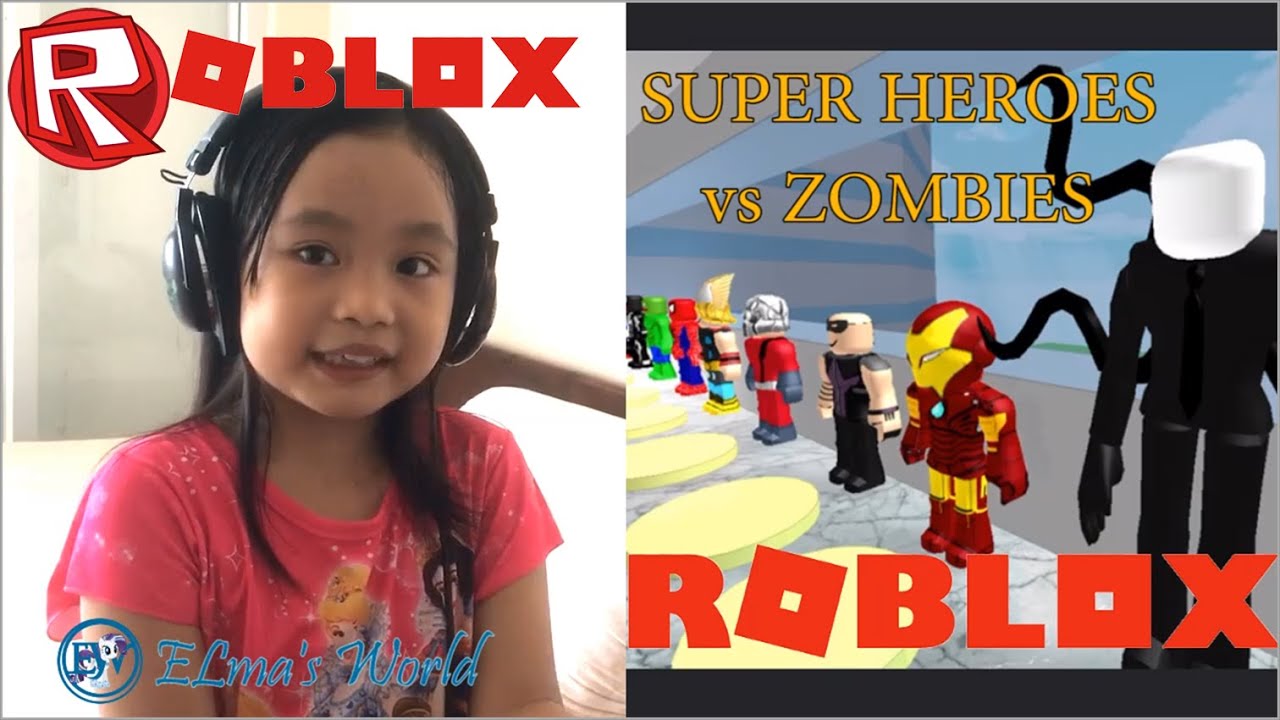 SUPER HEROES vs ZOMBIES | ROBLOX | 6-YO ELma's DEBUT IN TAPING GAME ...