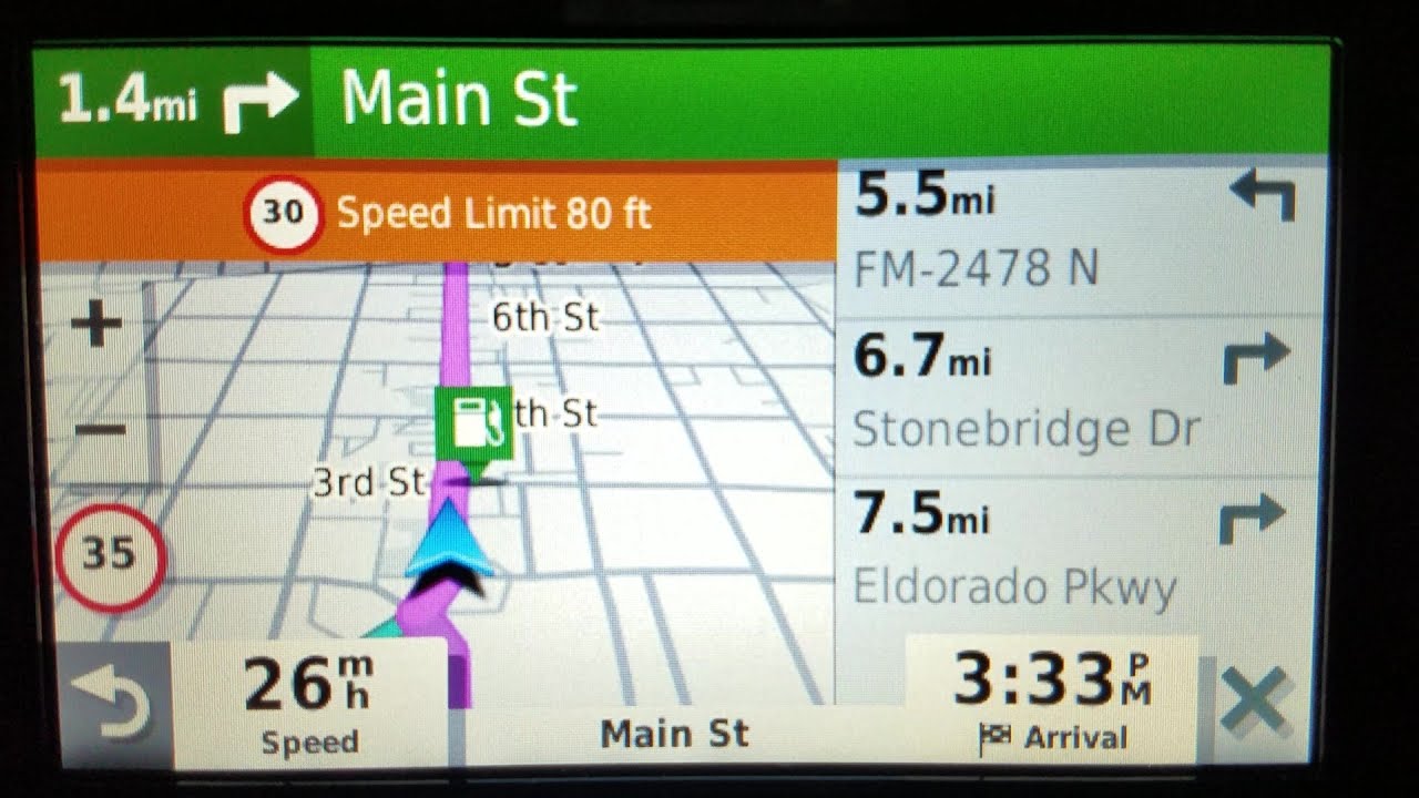 Change speed limit and Turns color, Garmin Drive 52 - YouTube