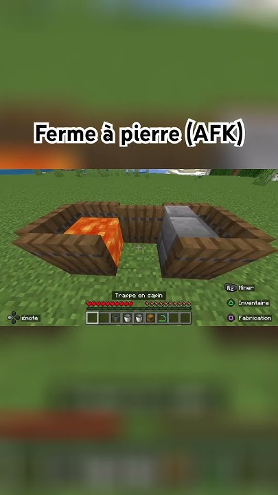 TuTo: Ferme à pierre (AFK) ! #minecraft #facile #tutorial - YouTube