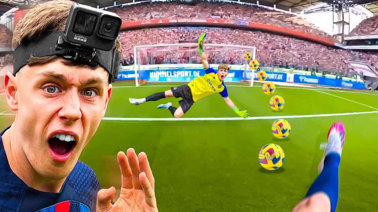 I Wore a GOPRO In a Professional Football Match! - YouTube