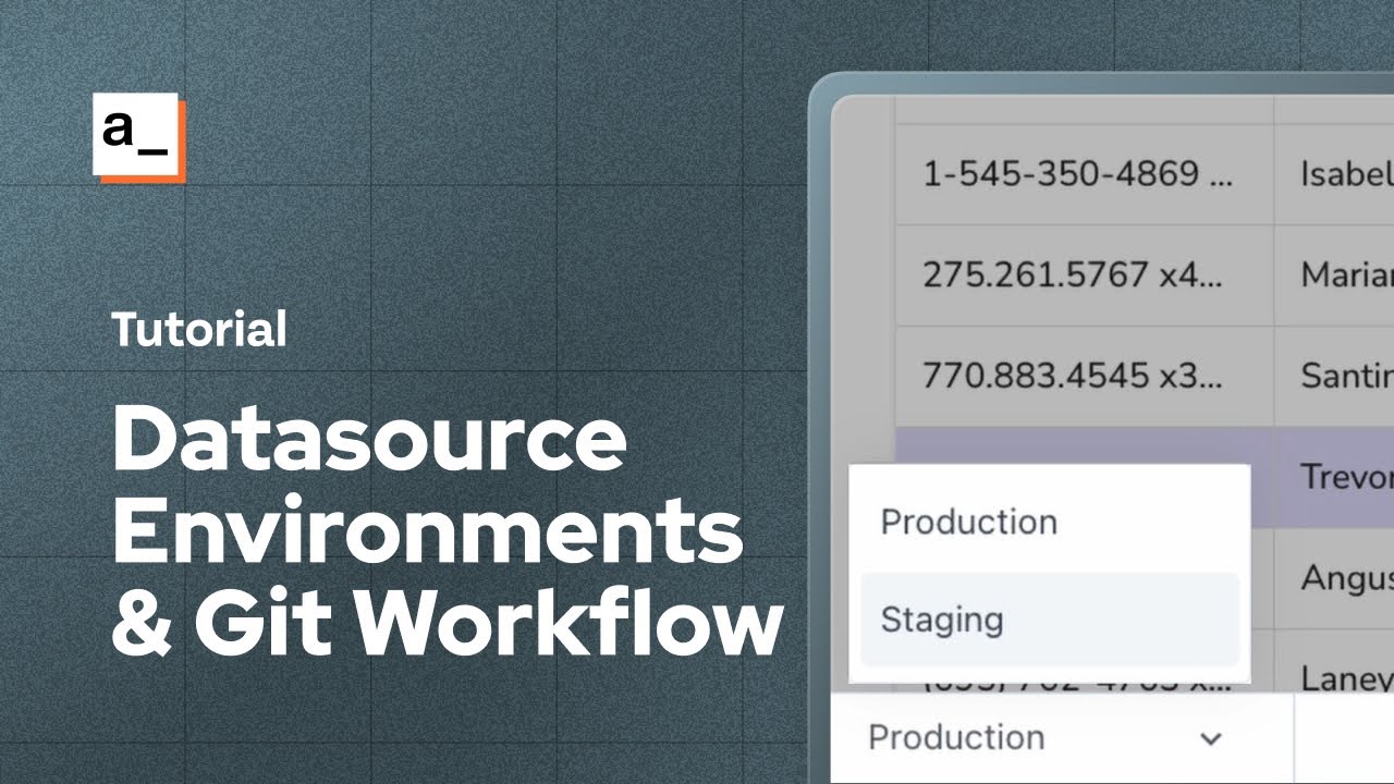 How To Use The Git And Datasource Environments Workflow Youtube