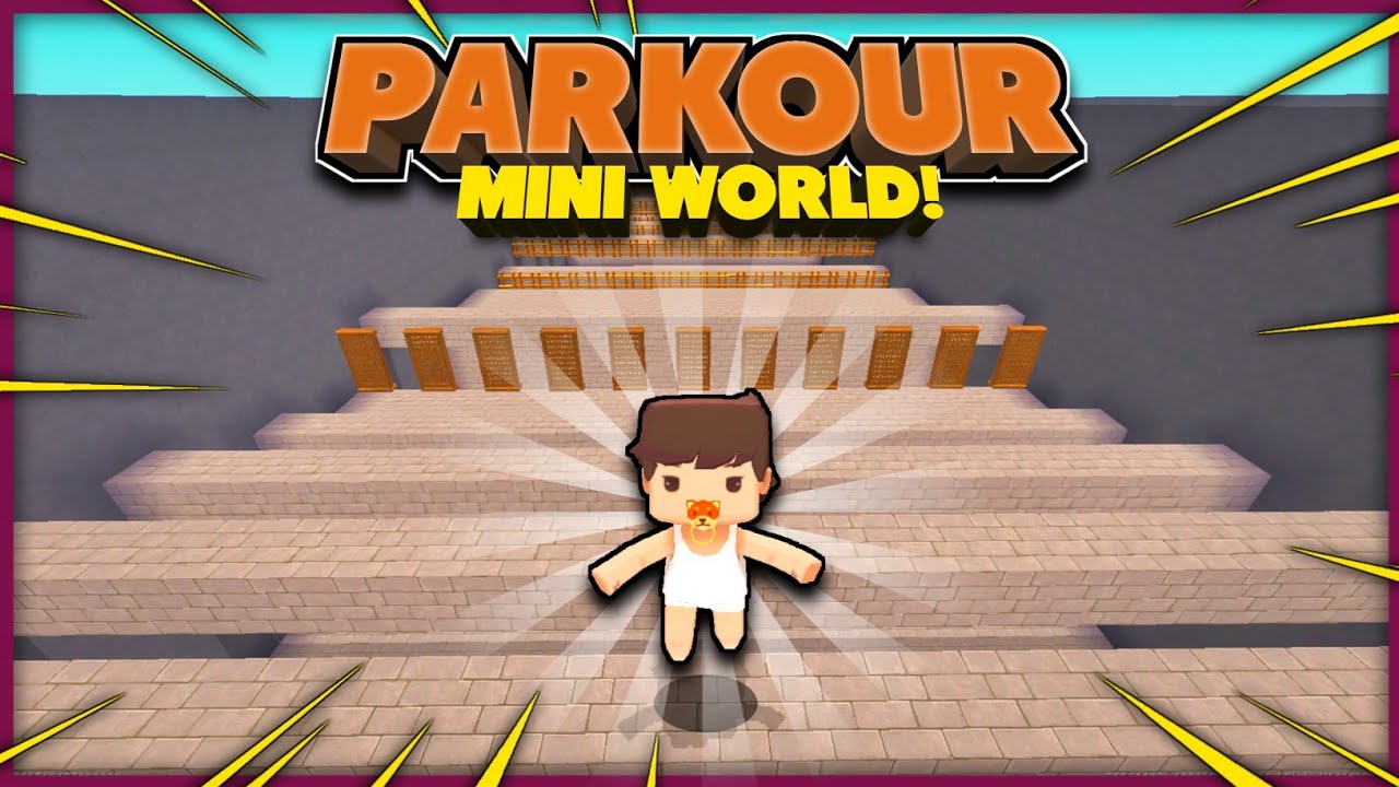 MENCOBA PARKOUR DI MINI WORLD : CREATA! - YouTube