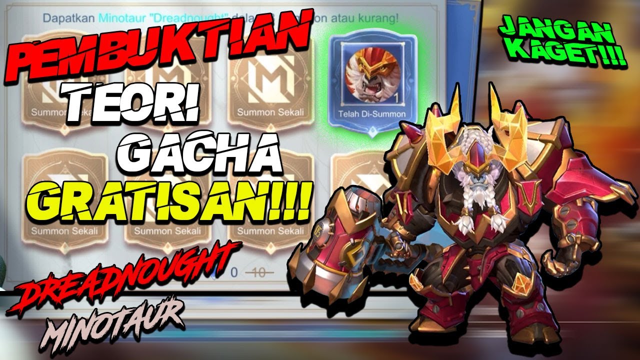 OPEN GATCHA NEW SKIN MINOTAUR GRATIS 0 DIAMOND pakai Full TEORI Skin ...
