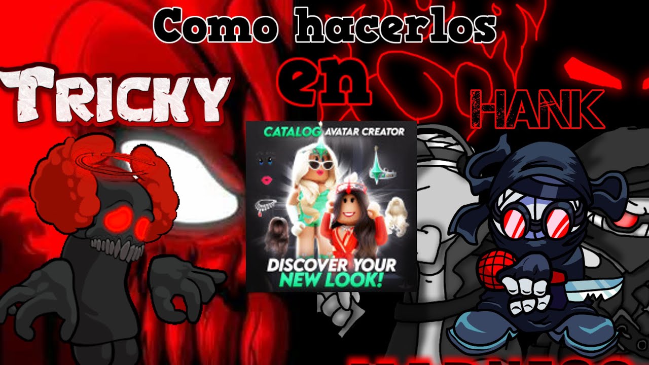 Como hacer a hank y a tricky face 4 en catalog avatar creator (Roblox ...