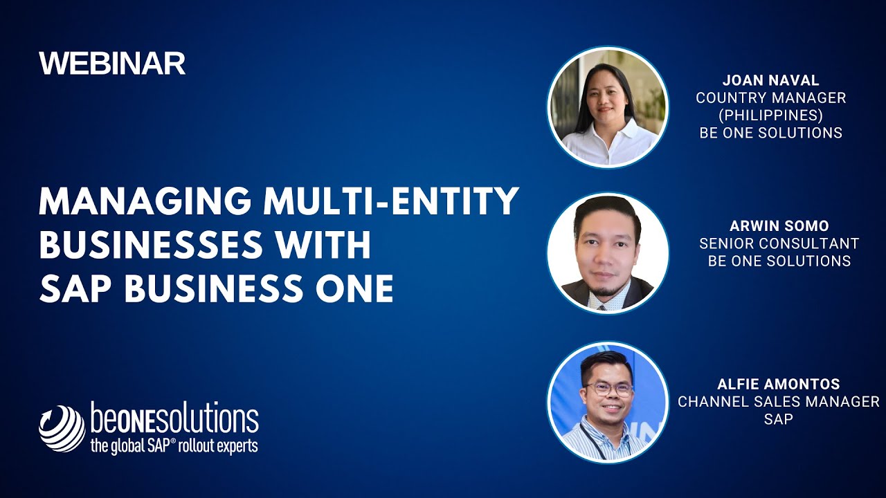 Webinar: Managing Multiple Entities with SAP Business One Video - YouTube