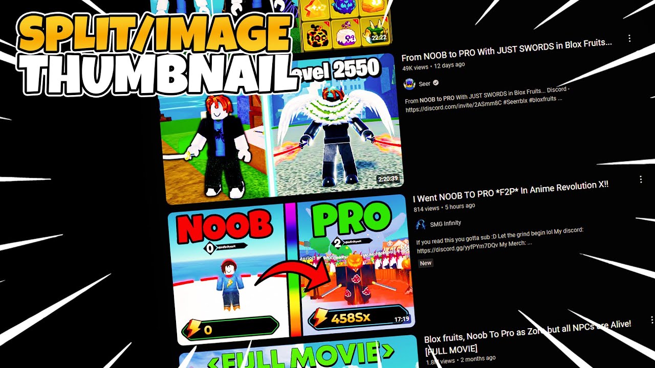 Tutorial - Split Image Thumbnail - Photopea - YouTube