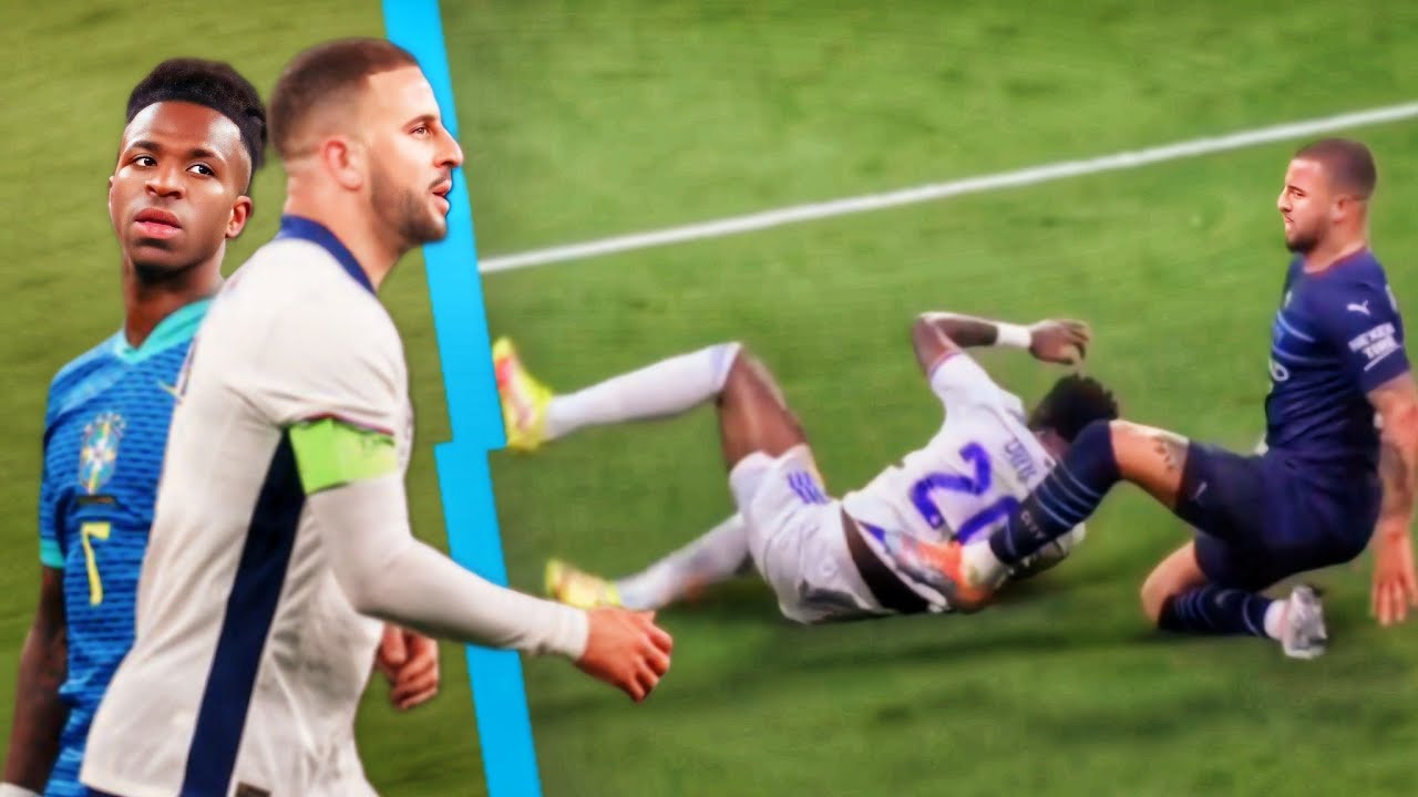 KYLE WALKER vs VINICIUS JR | Face to Face Moments - YouTube